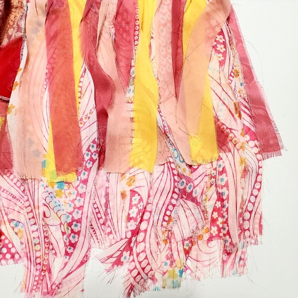 Crest | Skirts | Crest Jeans Half Demin Half Sheer Fringe Skirt Summer ...